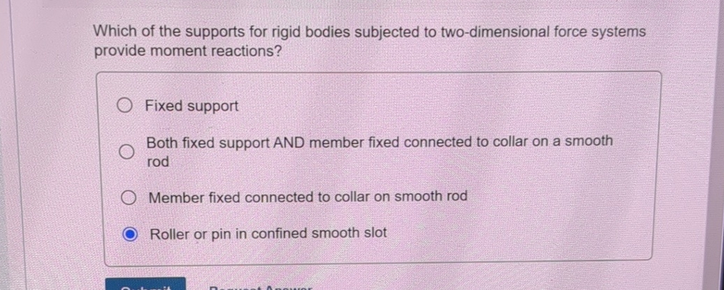 Solved Which of the supports for rigid bodies subjected to | Chegg.com