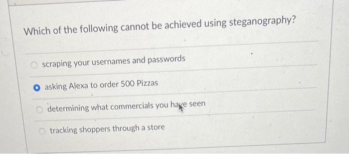 Solved Which of the following cannot be achieved using | Chegg.com