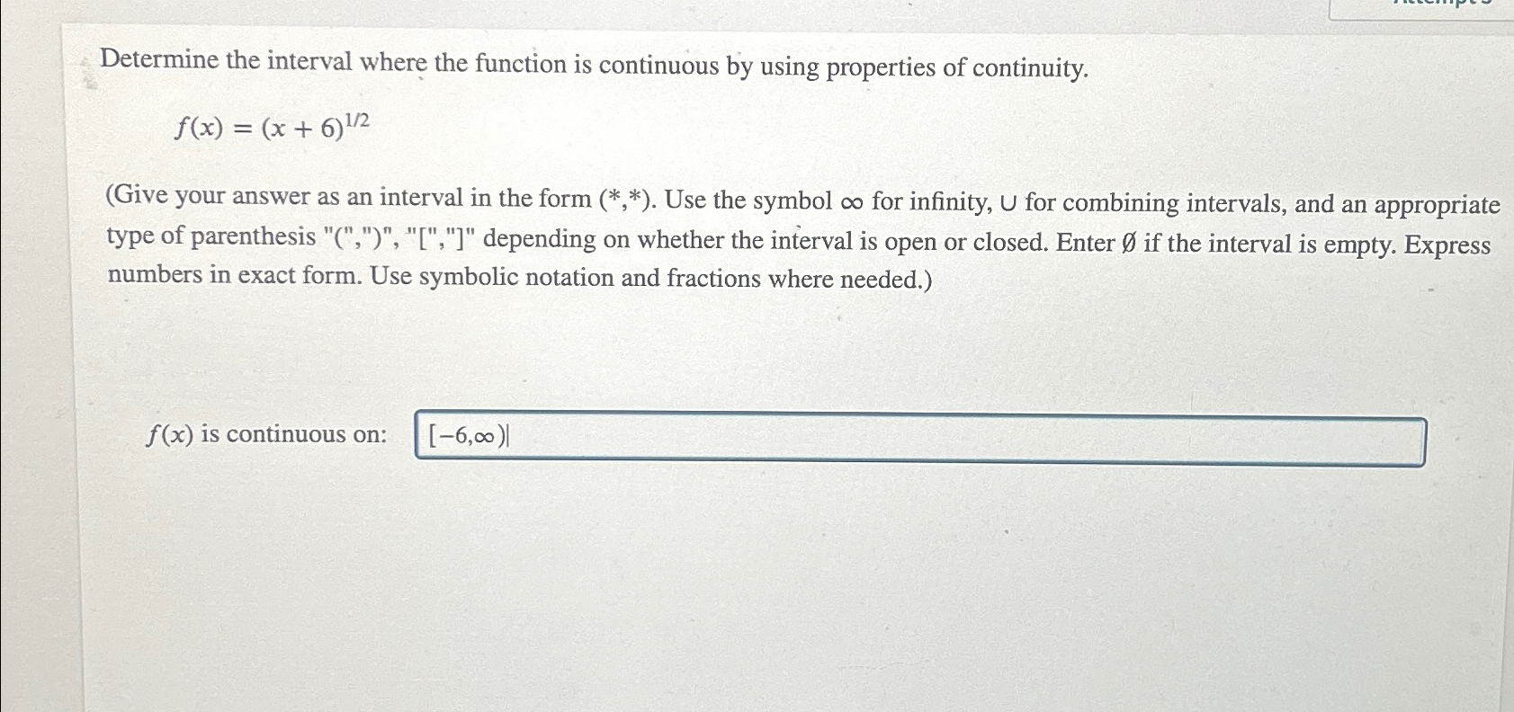 Solved Determine the interval where the function is | Chegg.com