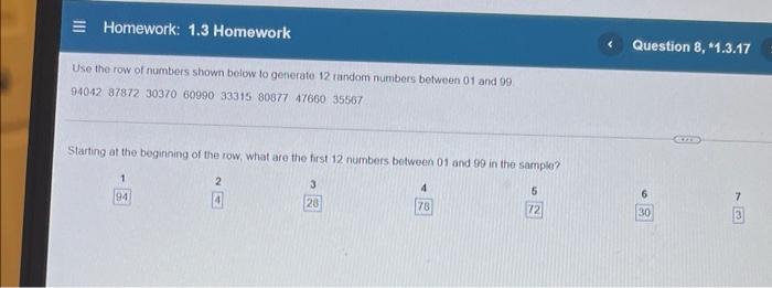 Solved 3 Homework: 1.3 Homework Question 8, *1.3.17 Use the | Chegg.com