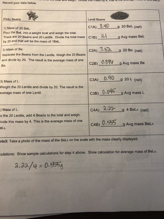 Counting by Weighing via the Mole Unknowns The | Chegg.com