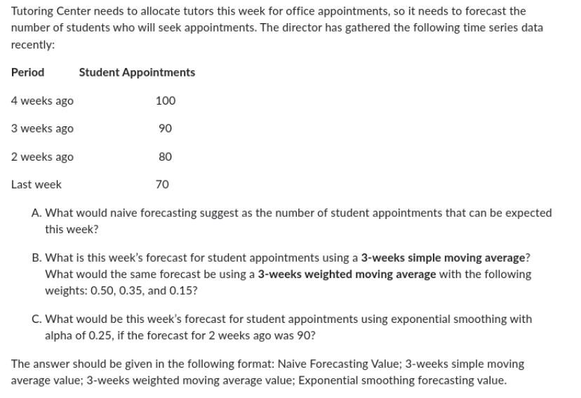 Solved There are choices:• 70; 80; 76.5; 87.5 ﻿option A• 60; | Chegg.com
