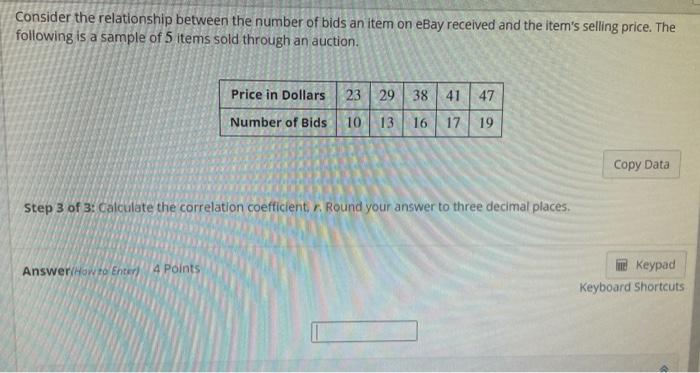 Solved Consider the relationship between the number of bids | Chegg.com