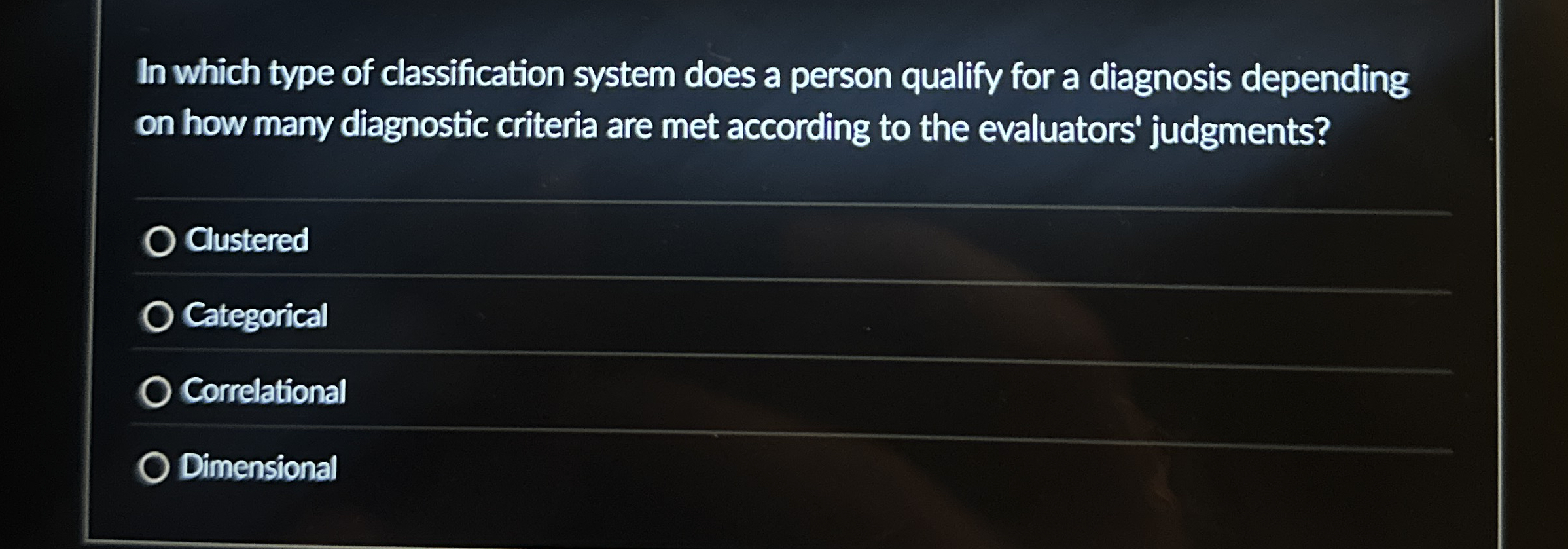 Solved In which type of classification system does a person | Chegg.com
