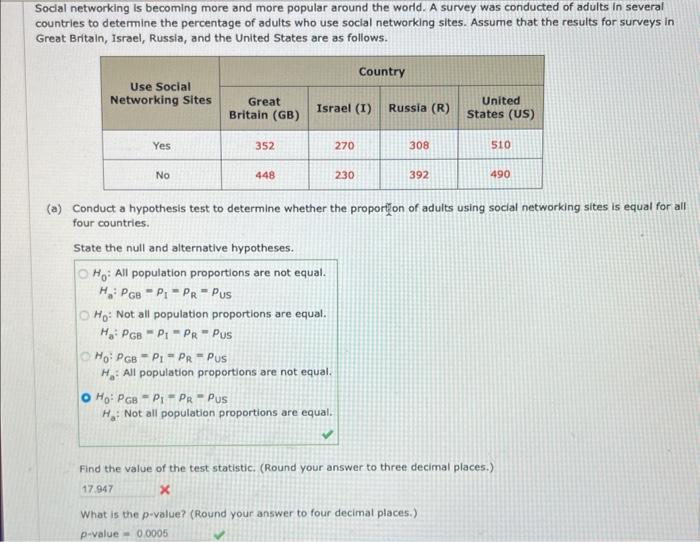 Solved Sodal networking is becoming more and more popular | Chegg.com