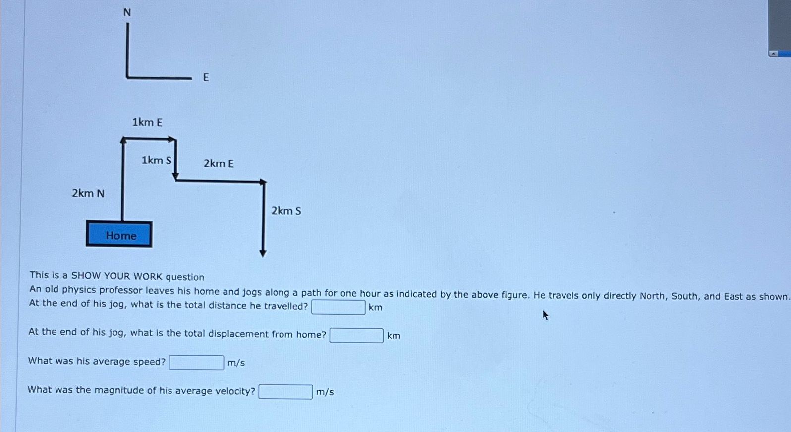 Solved This is a SHOW YOUR WORK questionAn old physics | Chegg.com