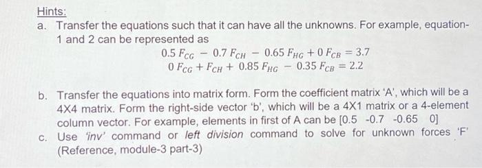 Solved 3. Solving truss problem is important for analyzing | Chegg.com