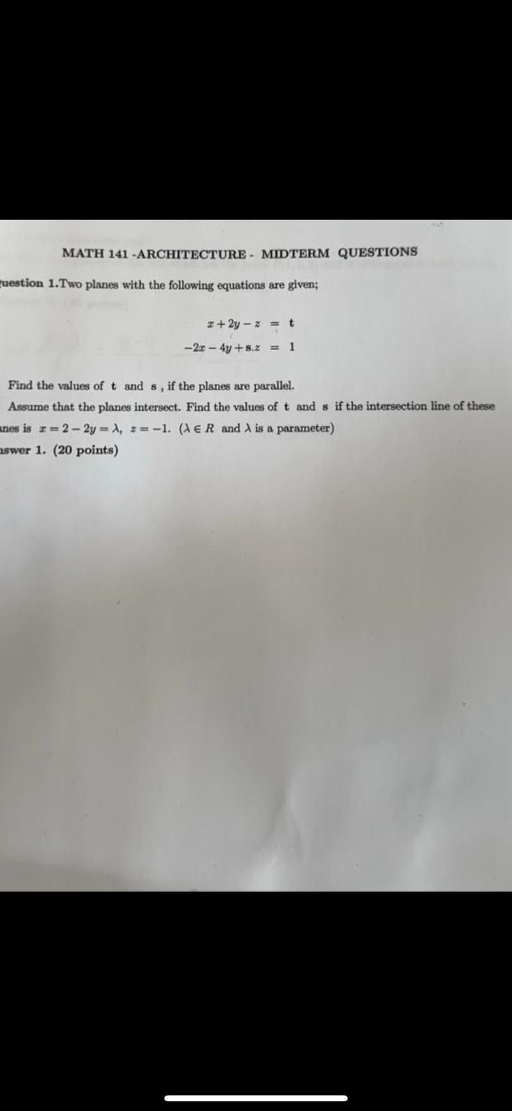 Solved MATH 141 -ARCHITECTURE - ﻿MIDTERM QUESTIONSuestion | Chegg.com
