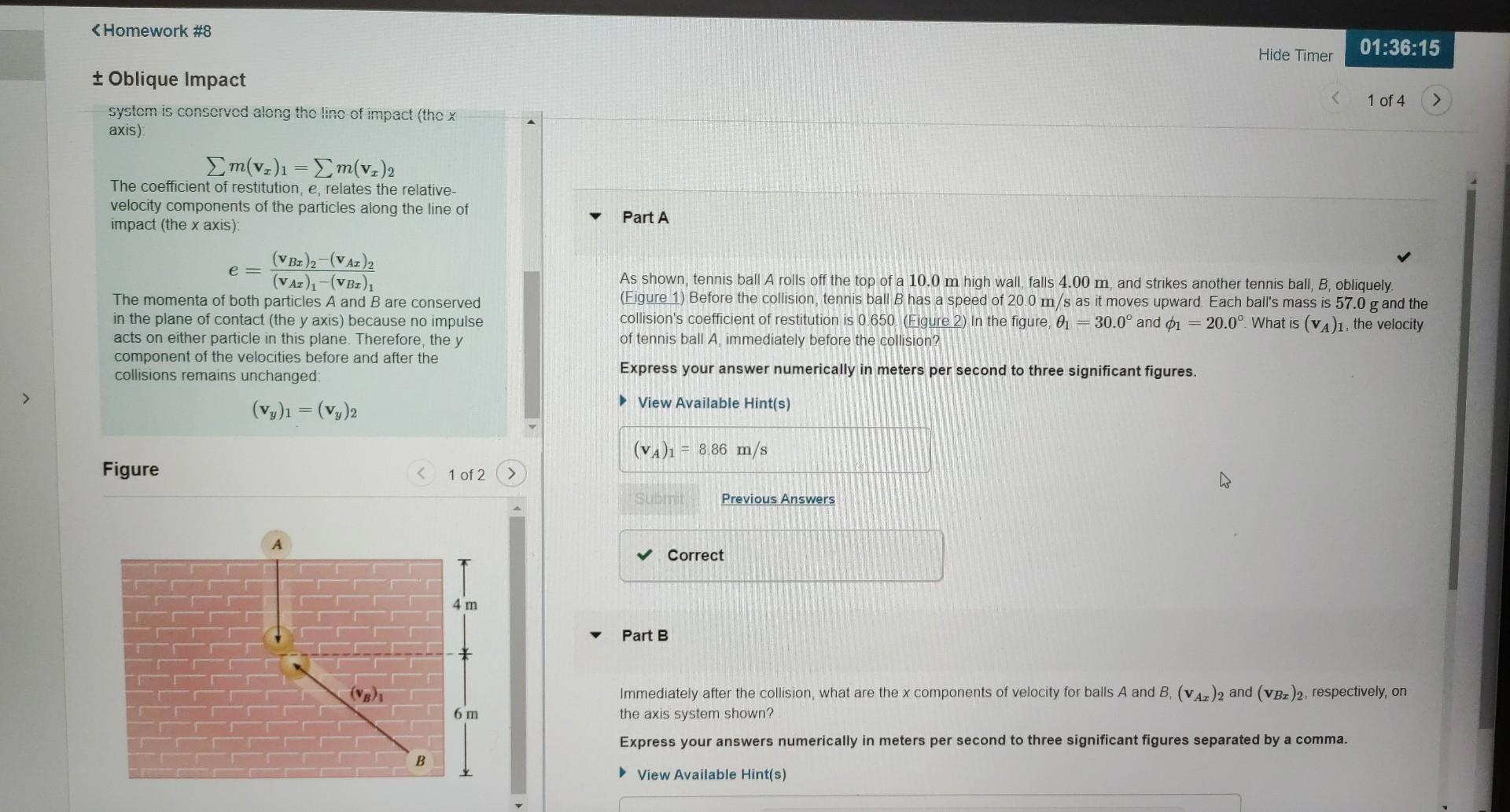 Solved ± Oblique Impact system is consorved along the line | Chegg.com