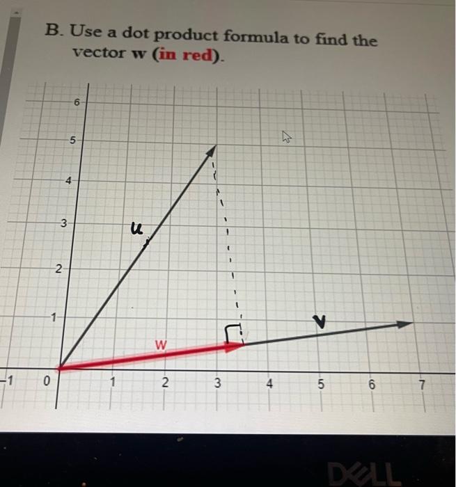 Solved A. Use a dot product to help you find the angle | Chegg.com