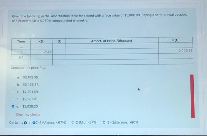 Solved Given the following partial amortization table for a | Chegg.com