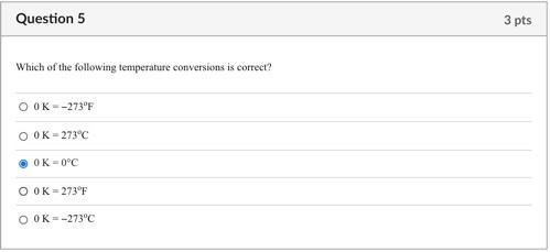 Solved Question 5 3 pts Which of the following temperature | Chegg.com