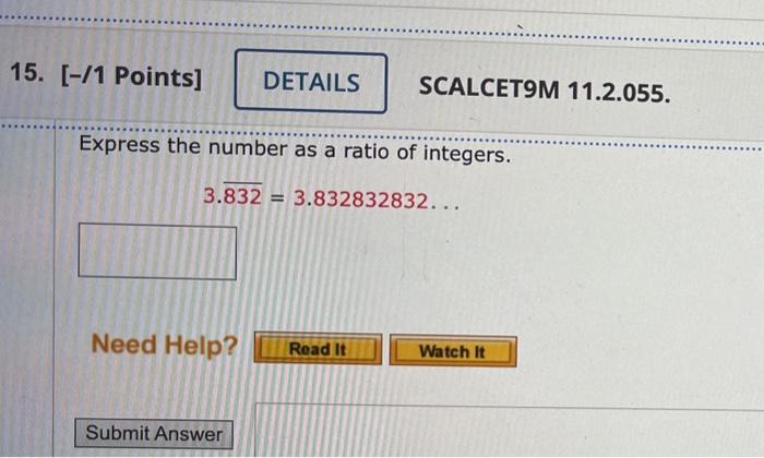 Solved 3.832=3.832832832… | Chegg.com