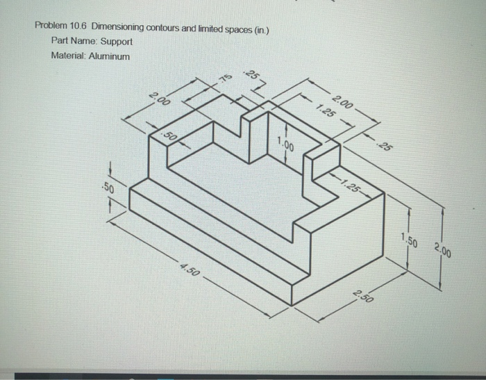 Solved Problem 10.6 Dimensioning contours and limited spaces | Chegg.com