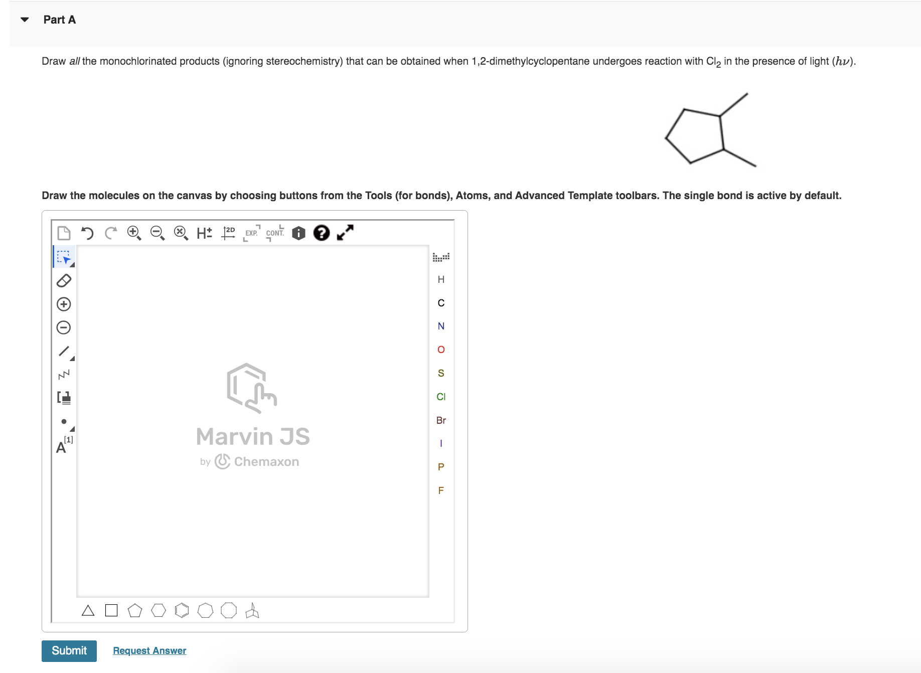 Solved Draw all the monochlorinated products (ignoring | Chegg.com