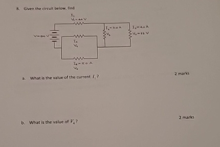 Solved Gwen the circuit beiow, finda. ﻿What is the value of | Chegg.com