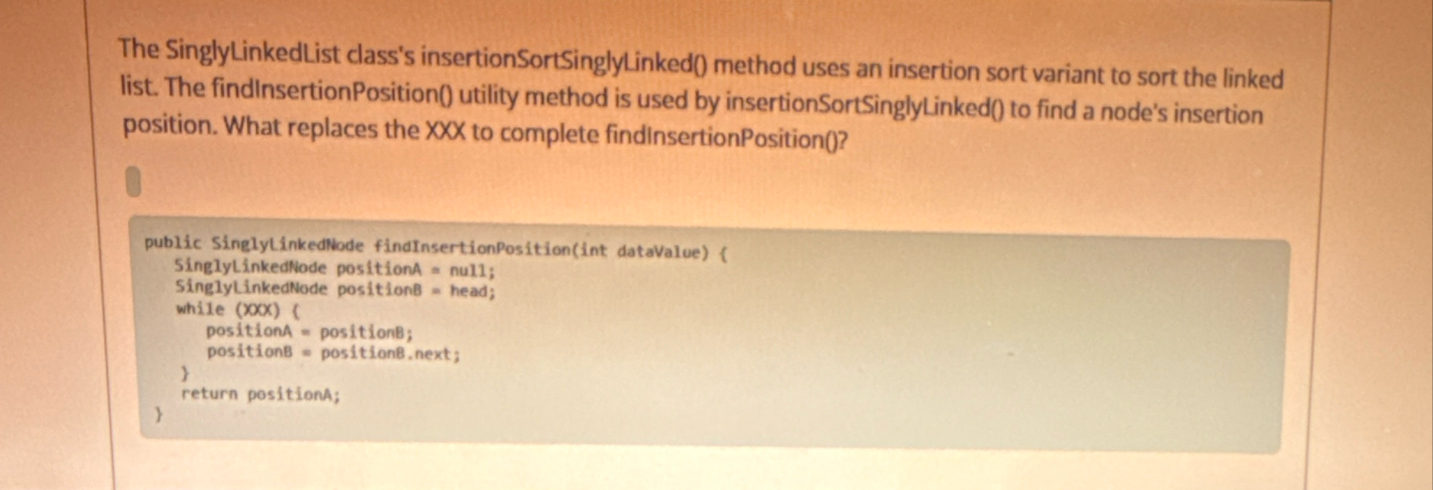 Solved The SinglyLinkedList class's | Chegg.com