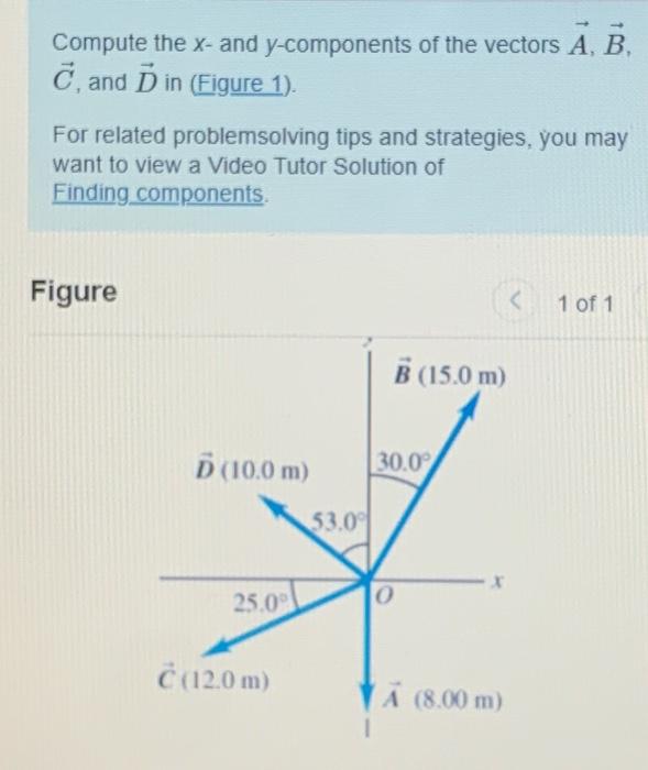Solved Compute the x - and y-components of the vectors A,B, | Chegg.com