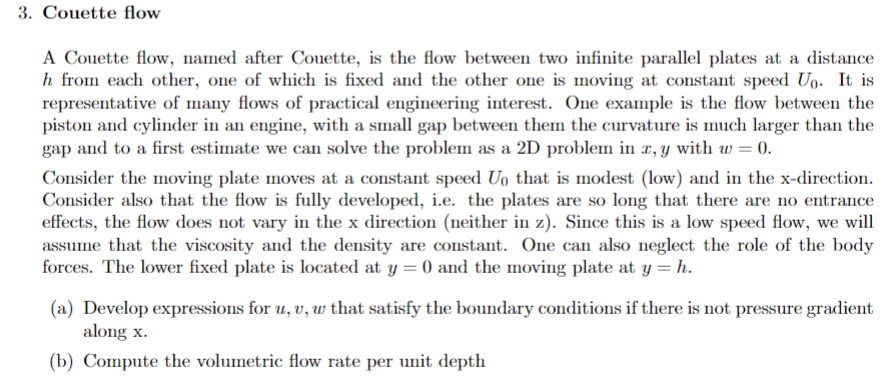 Solved Imagine a Couette flow. What happens if there is a | Chegg.com