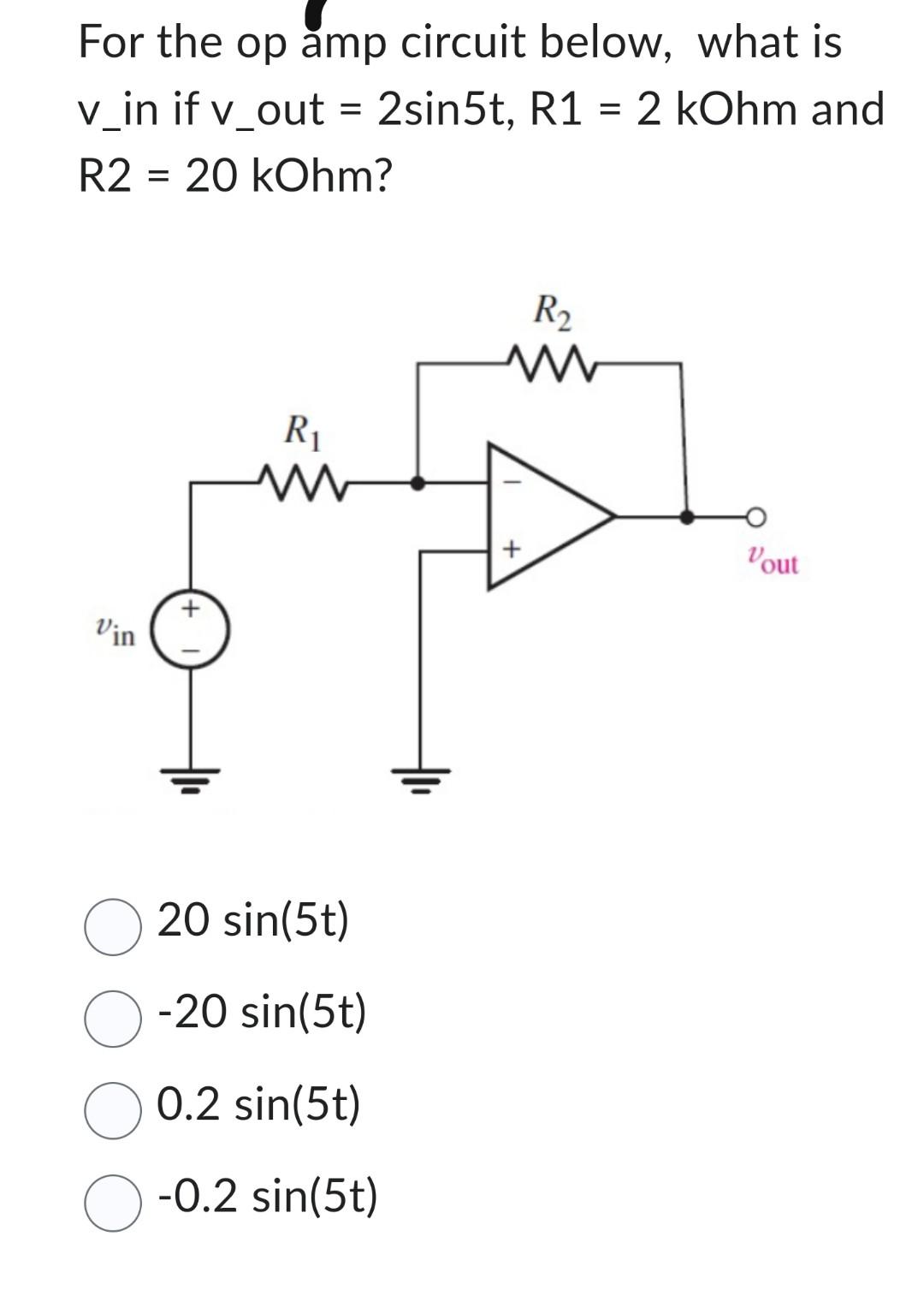 Solved For the op amp circuit in Q3, calculate the value of | Chegg.com