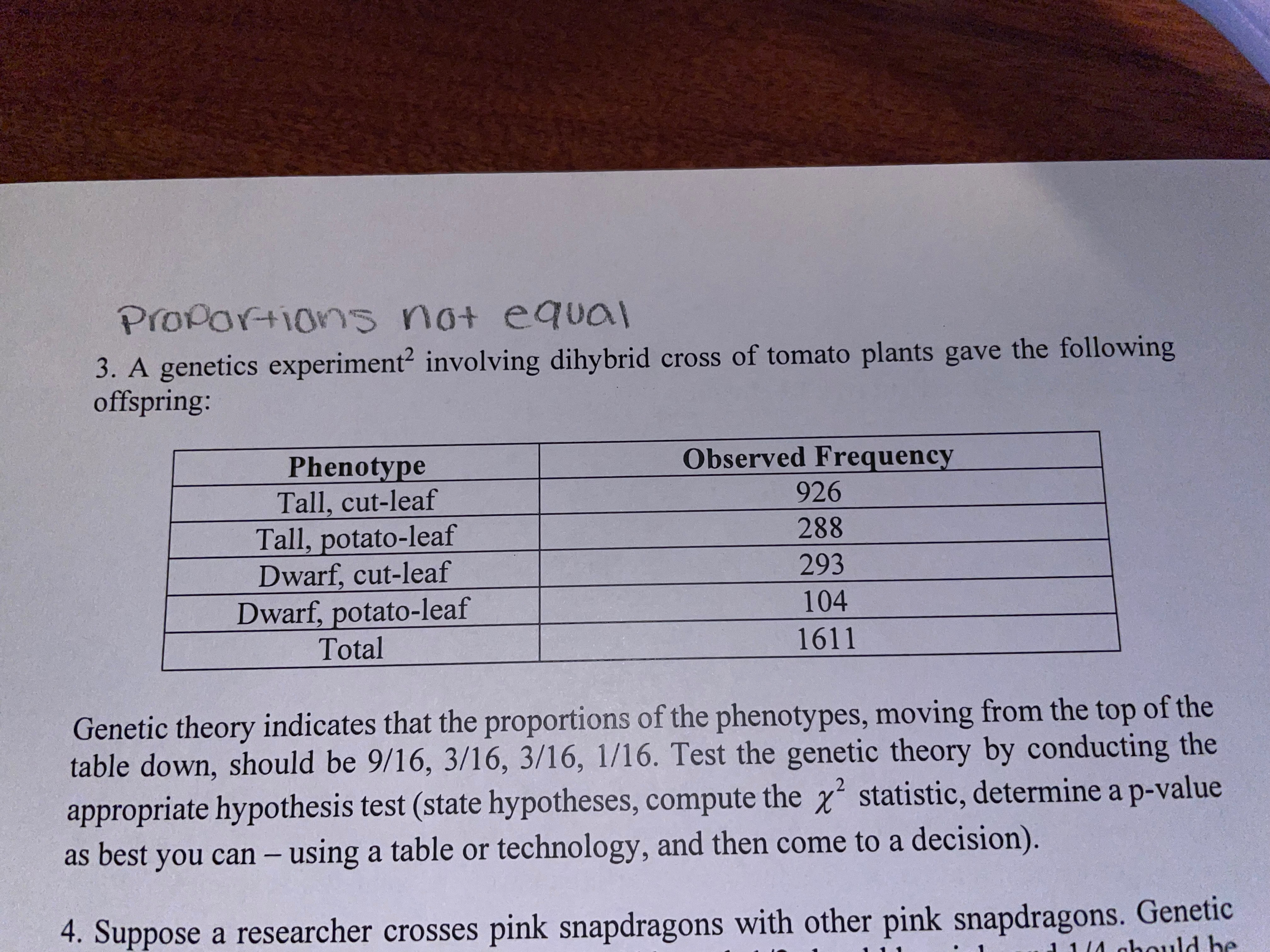 Solved A genetics experiment involving dihybrid cross of | Chegg.com
