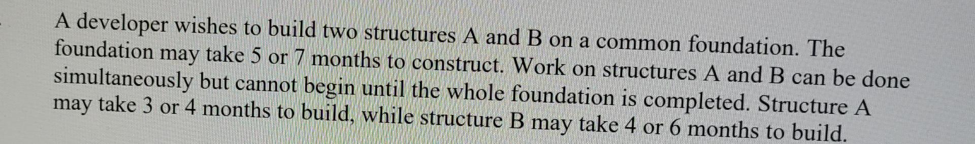 Solved A developer wishes to build two structures A and B | Chegg.com
