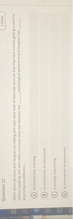 Solved € Question 32 Often, when Abraham and Vaughan are | Chegg.com