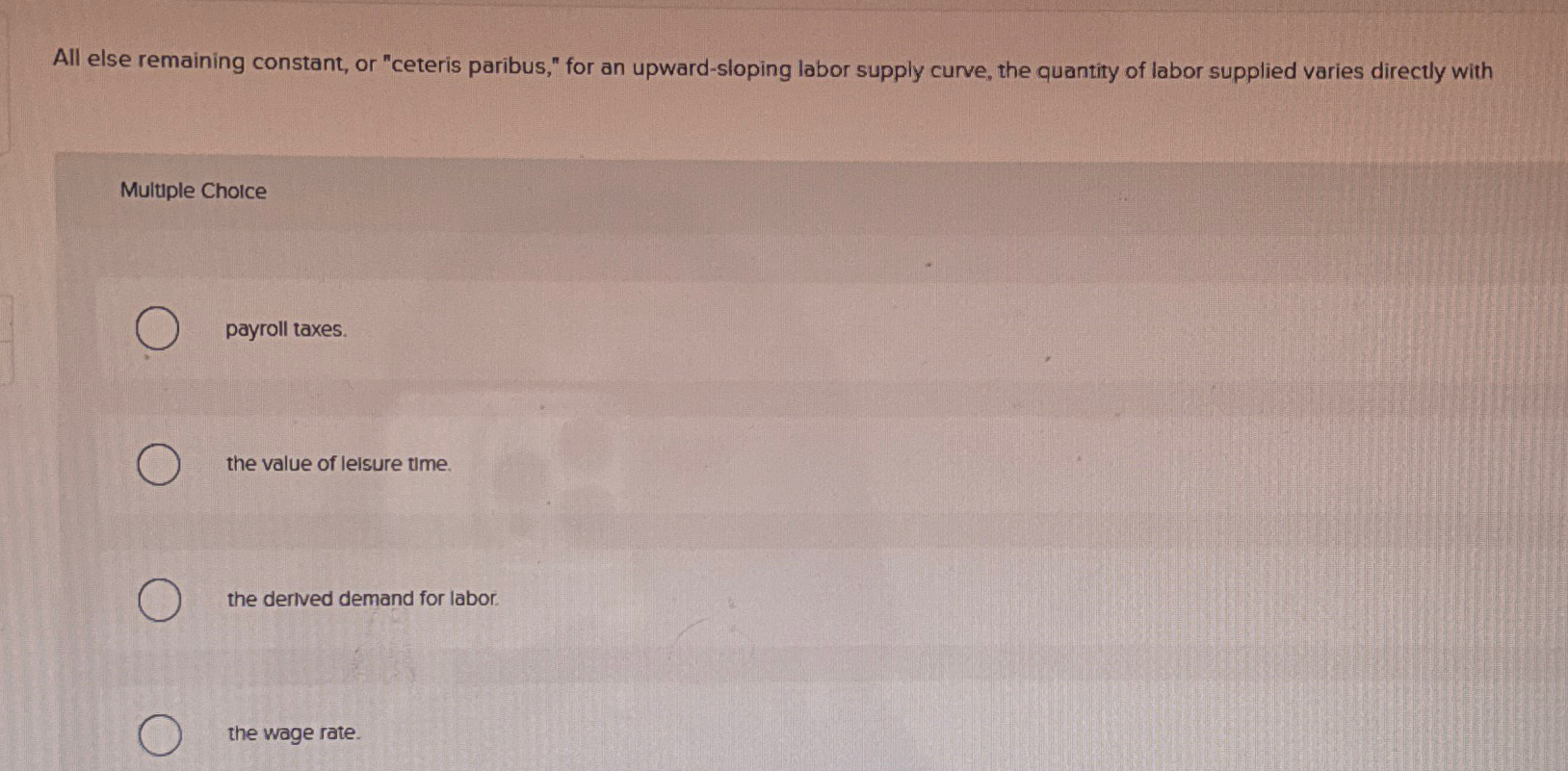 Solved All else remaining constant, or "ceteris paribus," | Chegg.com