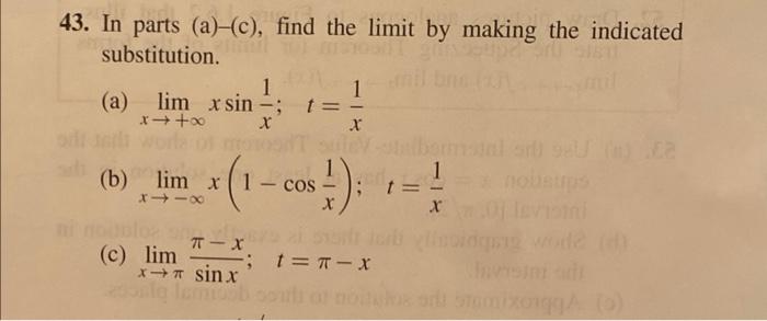 Solved In parts (a)-(c), find the limit by making the | Chegg.com