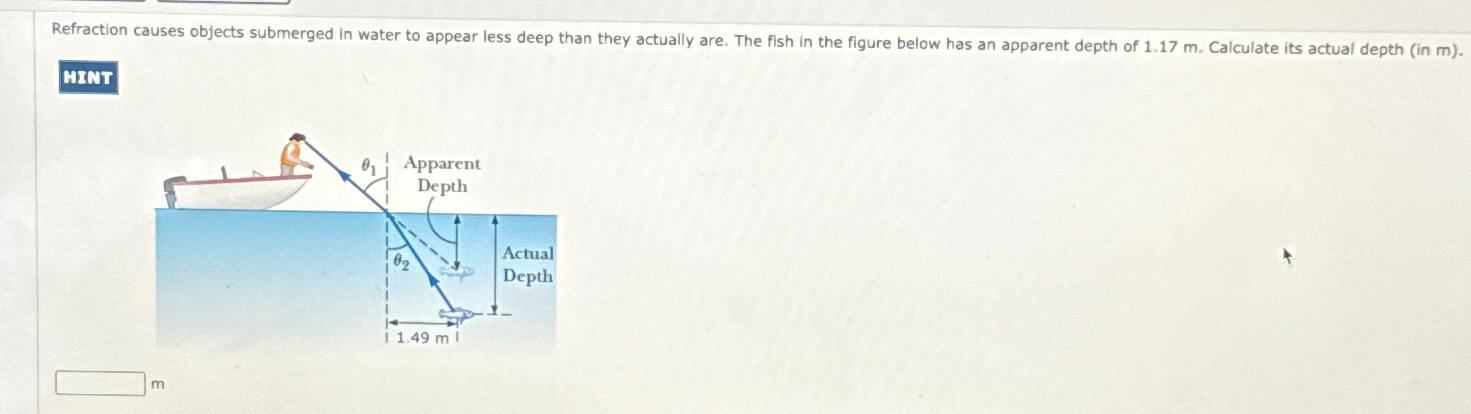 Solved Refraction causes objects submerged in water to | Chegg.com