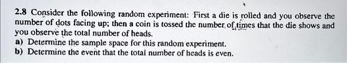 2.8 Consider the following random experiment: First a | Chegg.com