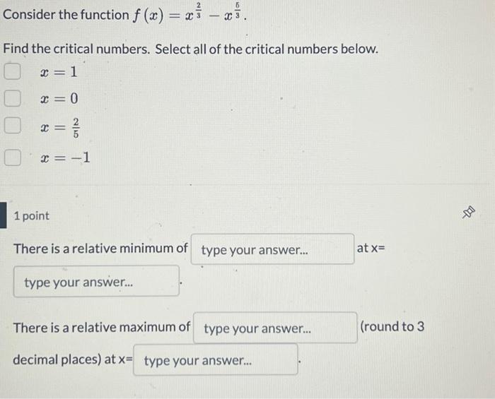 Solved Consider the function f(x) = x3 } X = - Find the | Chegg.com