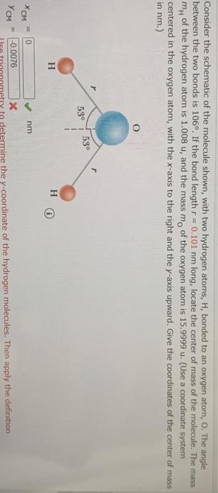 Solved Consider the schematic of the molecule shown, with | Chegg.com