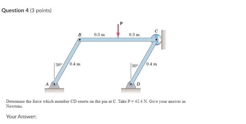 Solved Question 4 (3 points)Determine the force which | Chegg.com Solved Question 4 (3 points)Determine the force which | Chegg.com