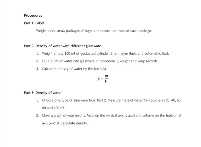 Solved Write the flowchartProcedures Part 1: LabelWeight | Chegg.com