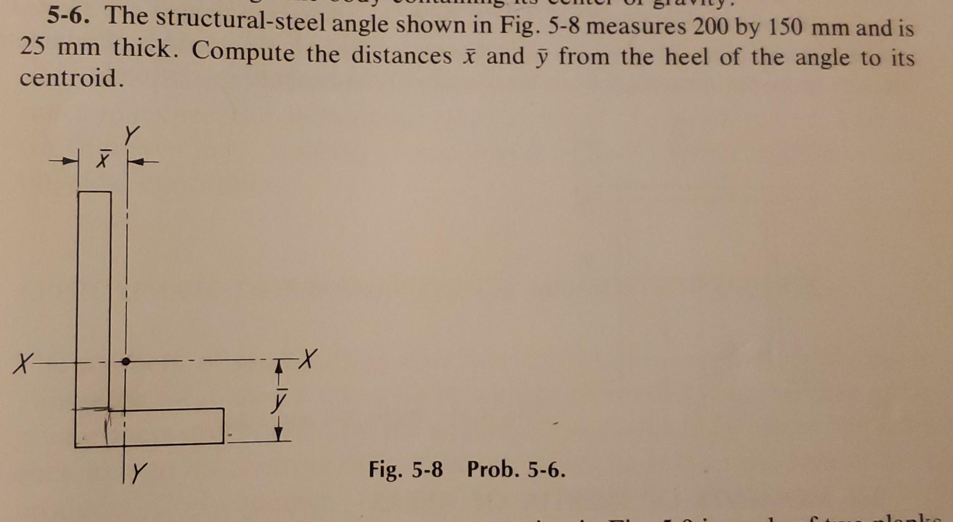 Solved 5-6. The structural-steel angle shown in Fig. 5-8 | Chegg.com