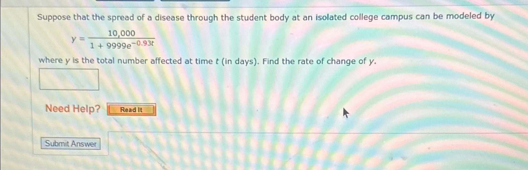 Solved Suppose that the spread of a disease through the | Chegg.com