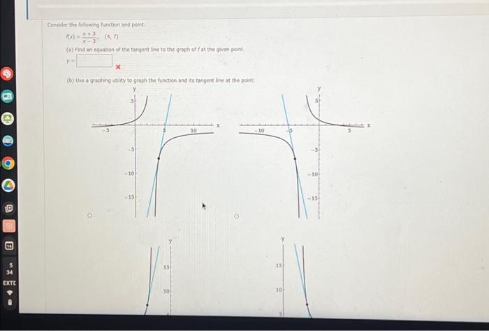 Solved 16 5 34 EXTC C Consider the following function and | Chegg.com