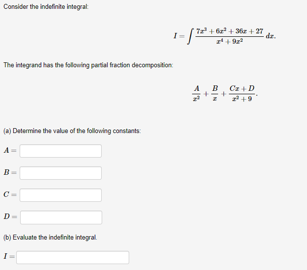 Solved Consider the indefinite | Chegg.com