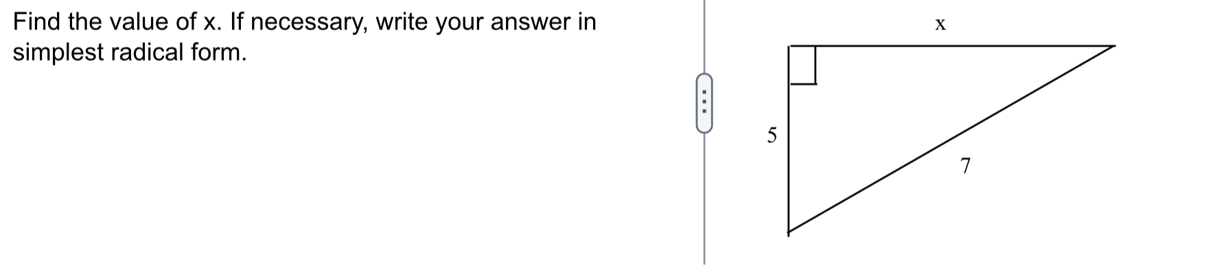 Solved Find the value of x. ﻿If necessary, write your answer | Chegg.com