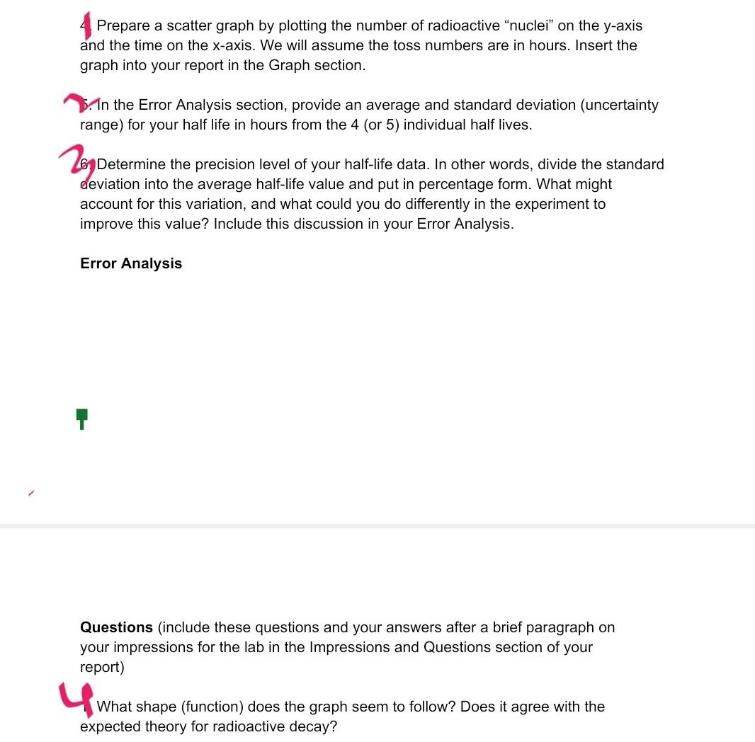 Solved Use Table To Make A Graph And Follow Answer 1 4 Chegg