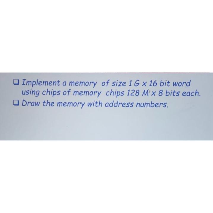 Solved Implement A Memory Of Size 16×16 ﻿bit Word Using 