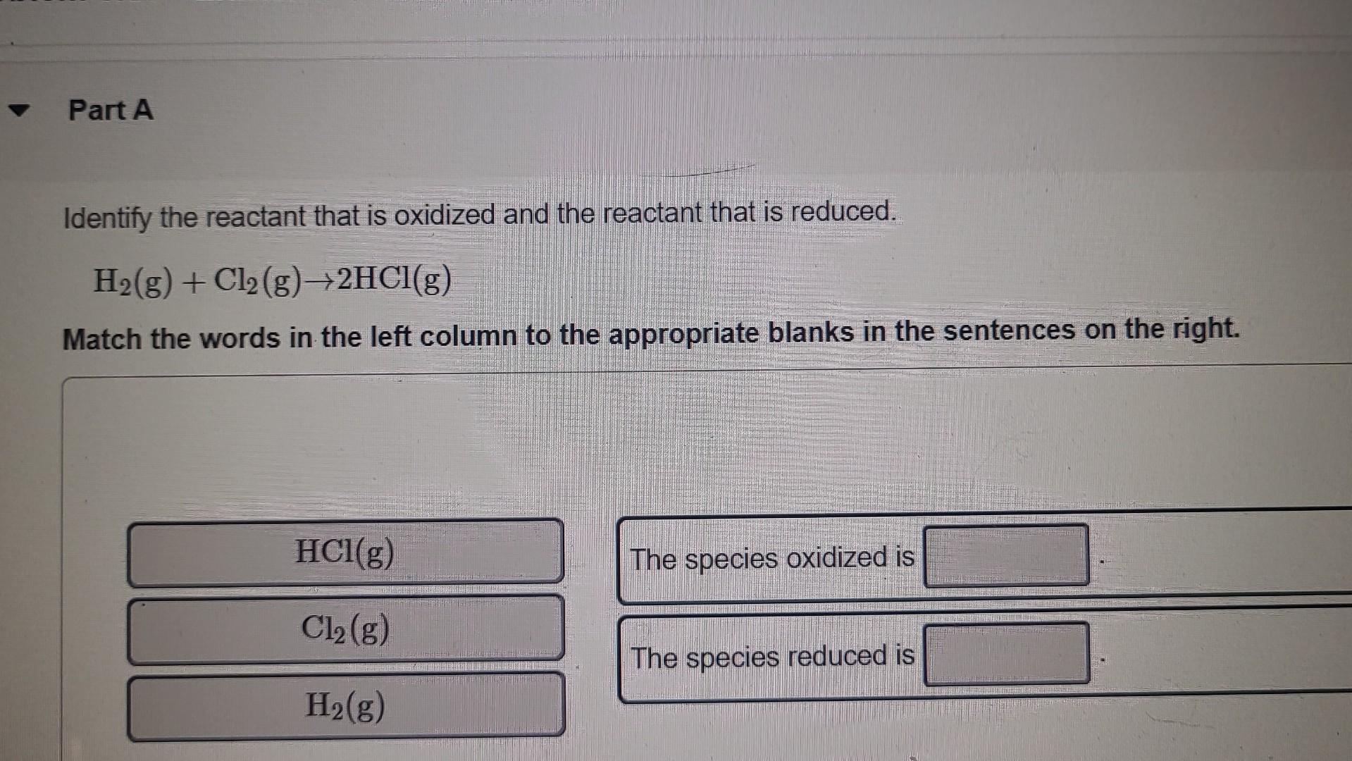 Solved Identify the reactant that is oxidized and the | Chegg.com