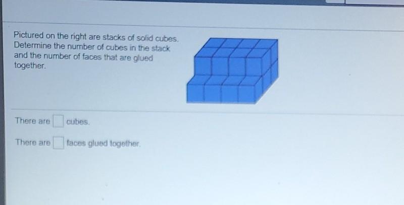 Solved Pictured on the right are stacks of solid cubes. | Chegg.com