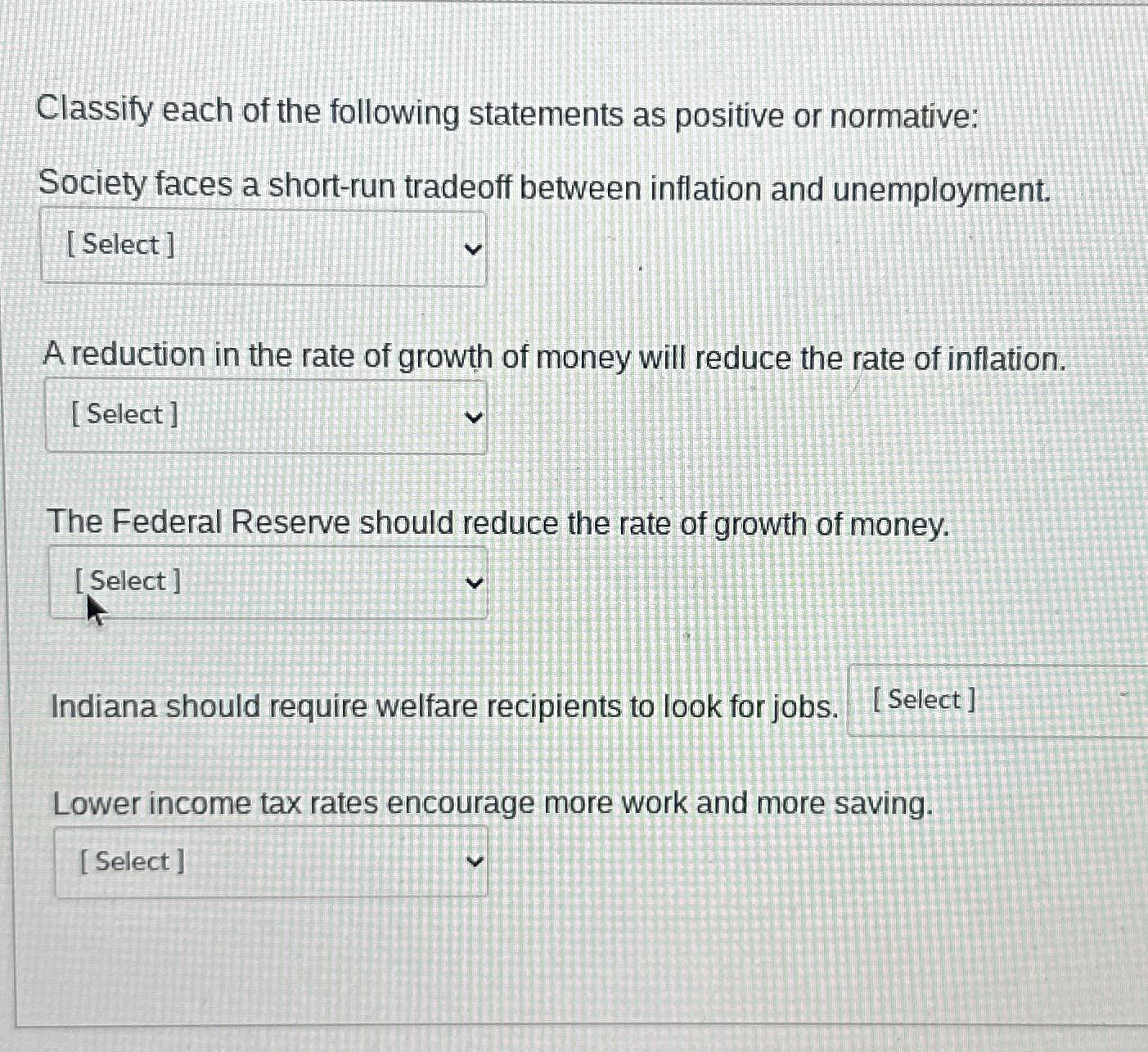 Solved Classify each of the following statements as positive | Chegg.com