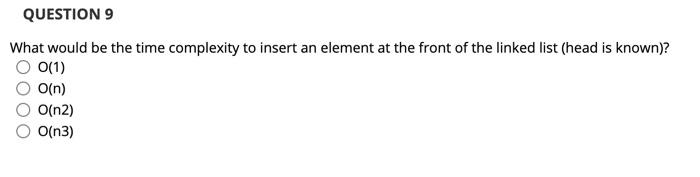 Solved QUESTION 15 The time complexity of enqueue operation | Chegg.com