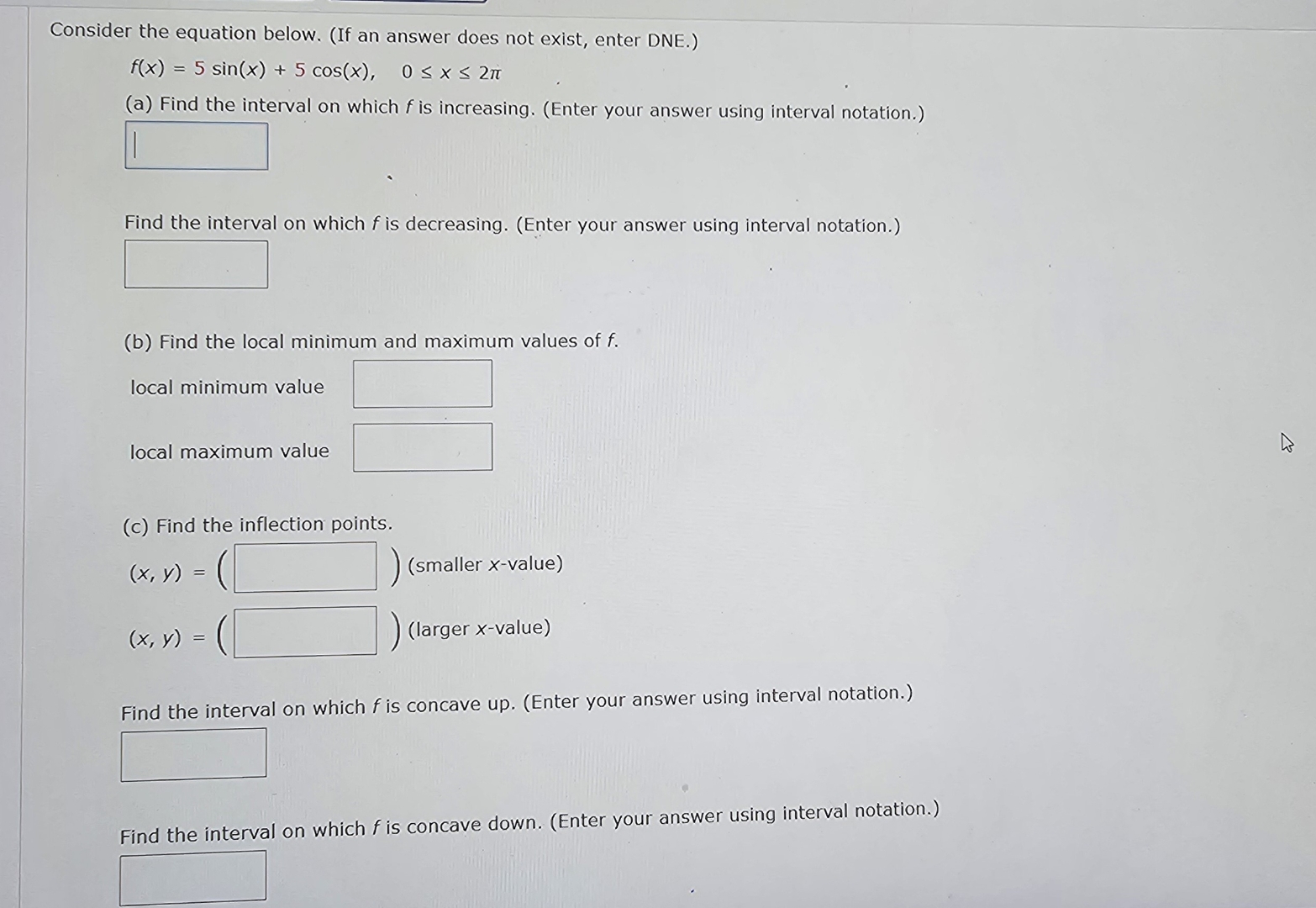 Solved Consider the equation below. (If an answer does not | Chegg.com