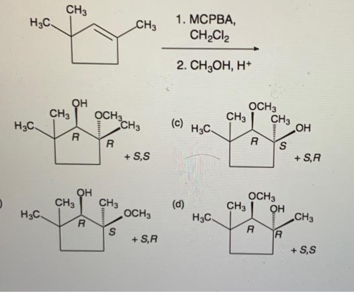 Solved 1. MCPBA, (c) (d) | Chegg.com