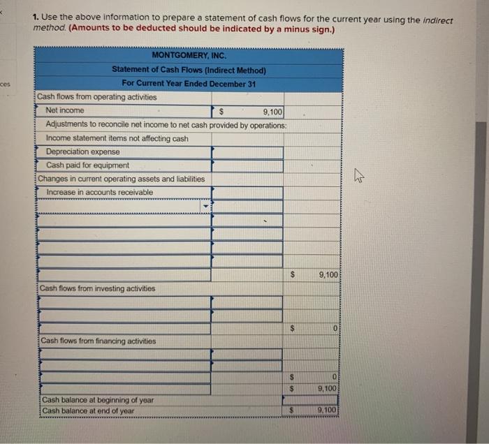 Solved Exercise 12-13 (Algo) Indirect: Preparing statement | Chegg.com