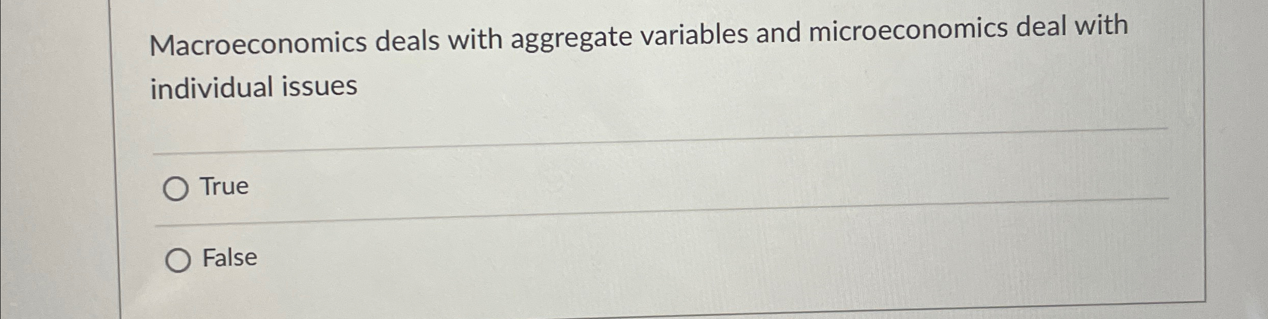 Solved Macroeconomics deals with aggregate variables and | Chegg.com